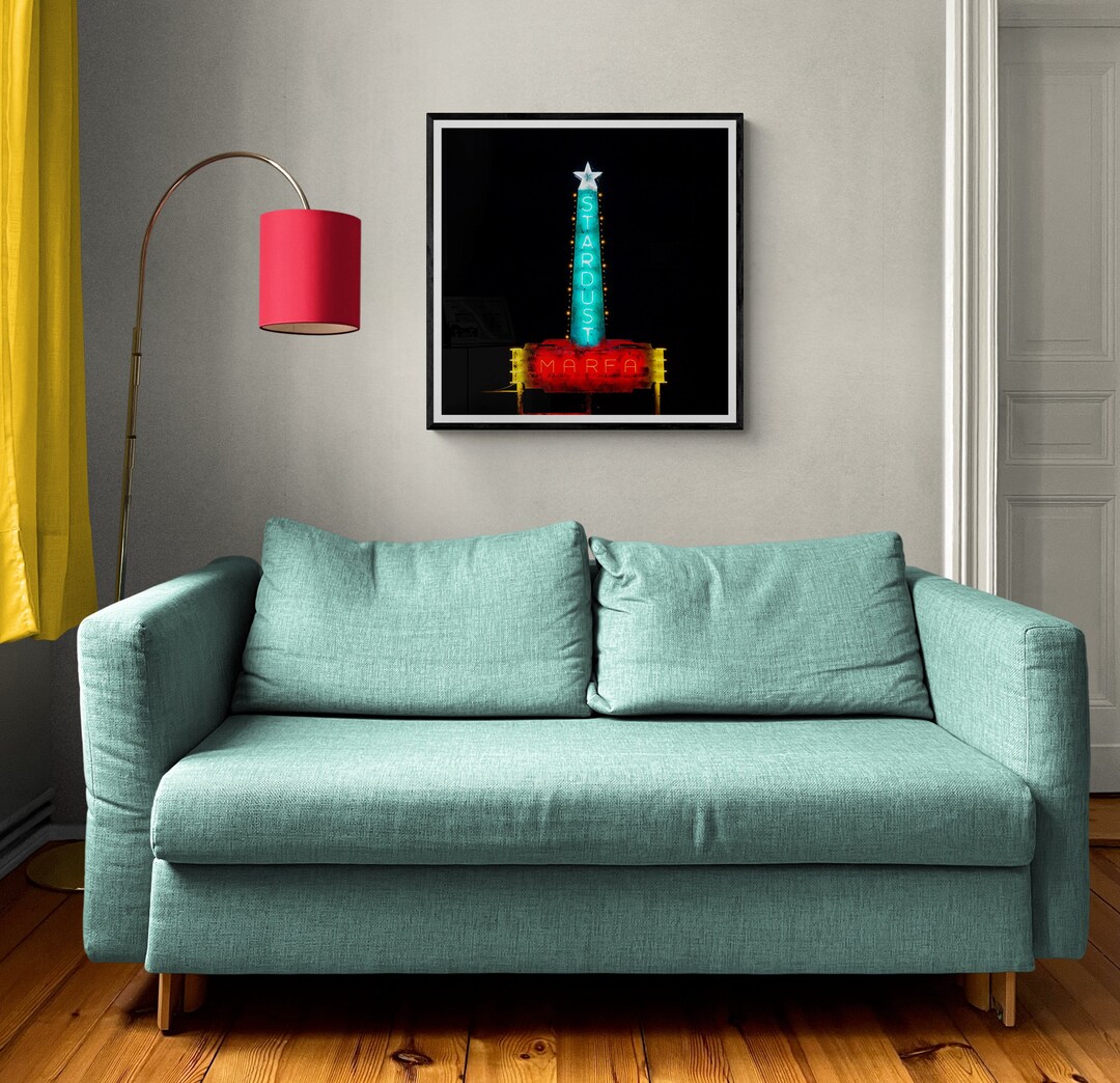 Marfa Texas Print Vintage Hotel Sign Print Stardust West - Etsy