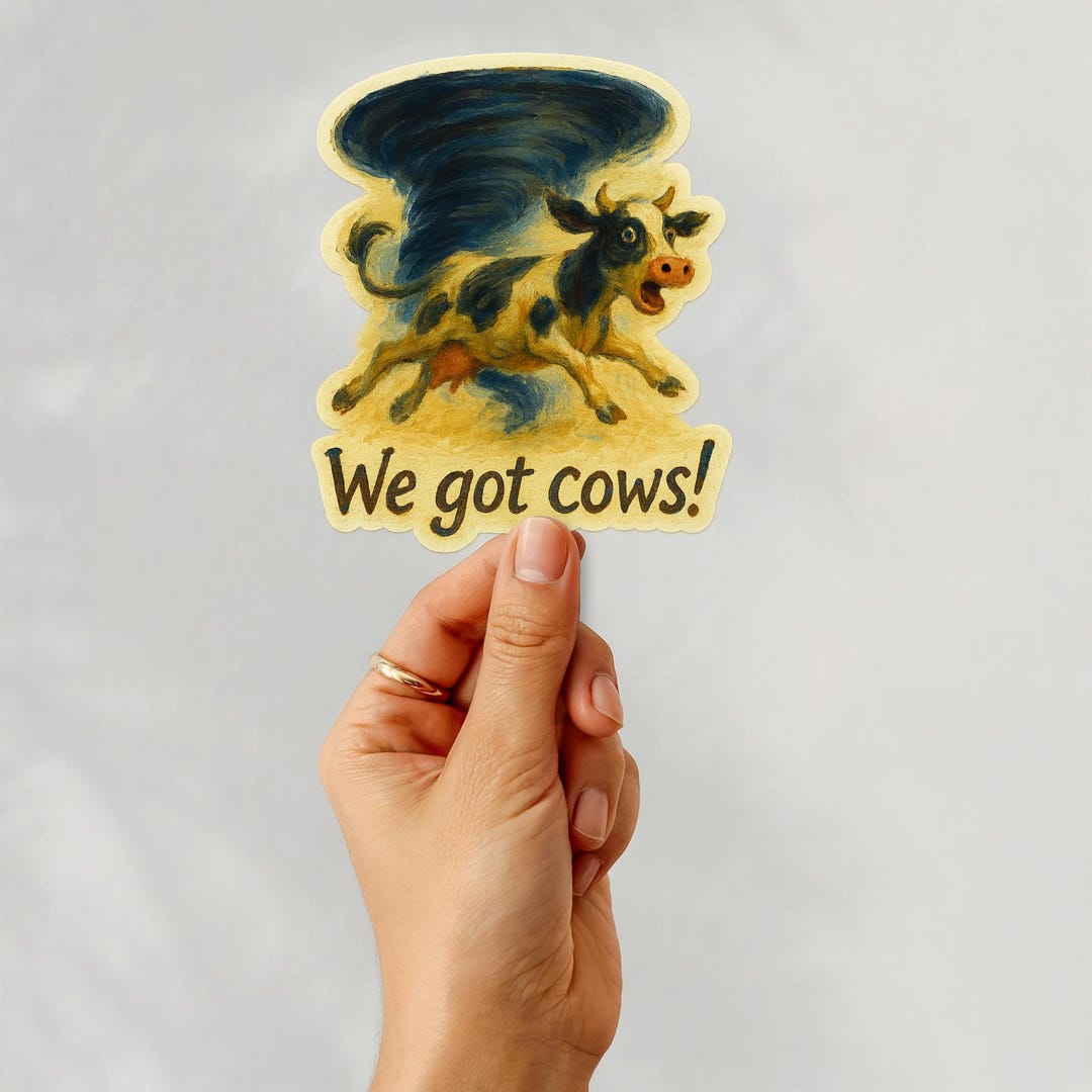 We Got Cows Sticker | Twister | Movie Quotes | Tornado Sticker - Etsy