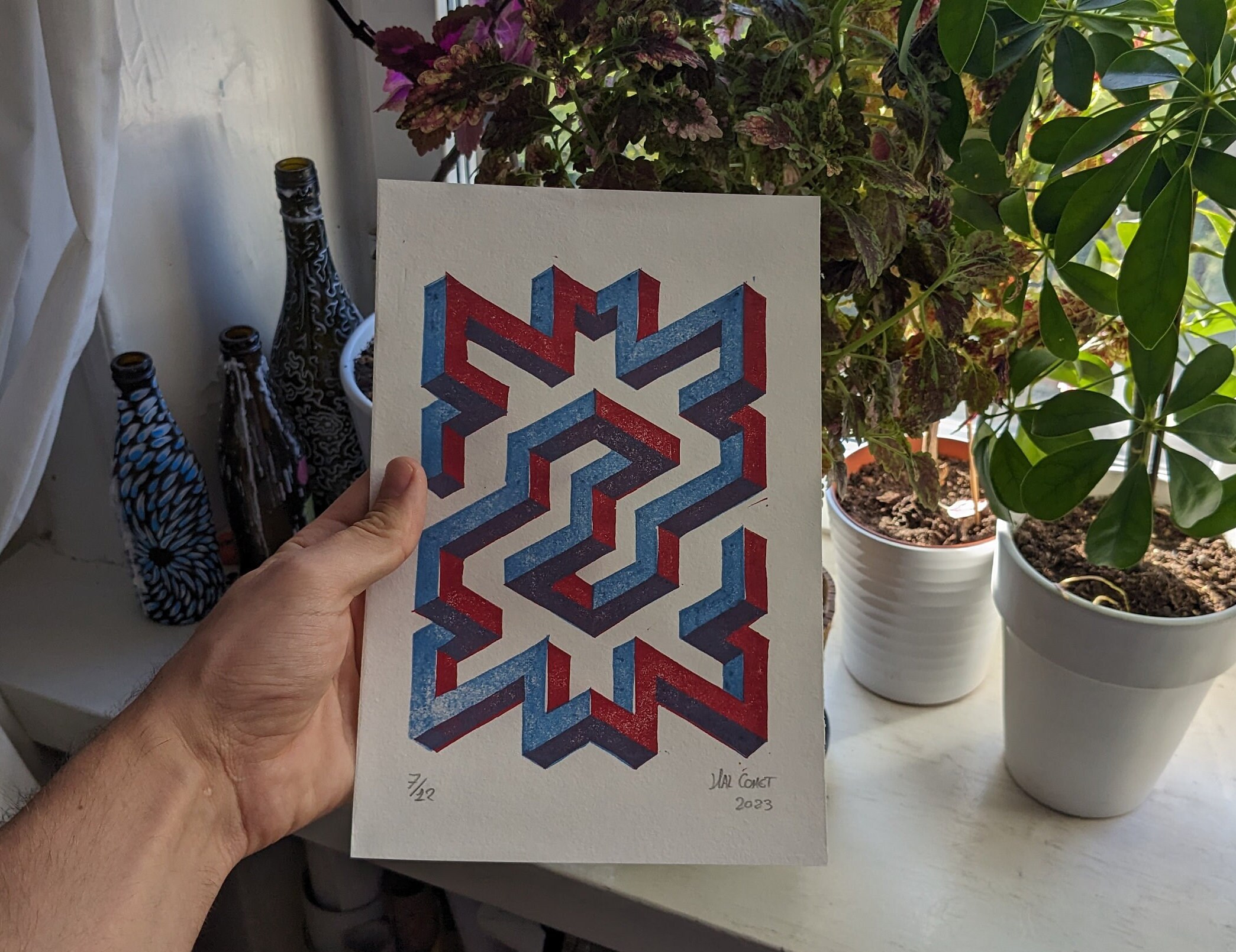 ISO Original Linocut Print - Etsy