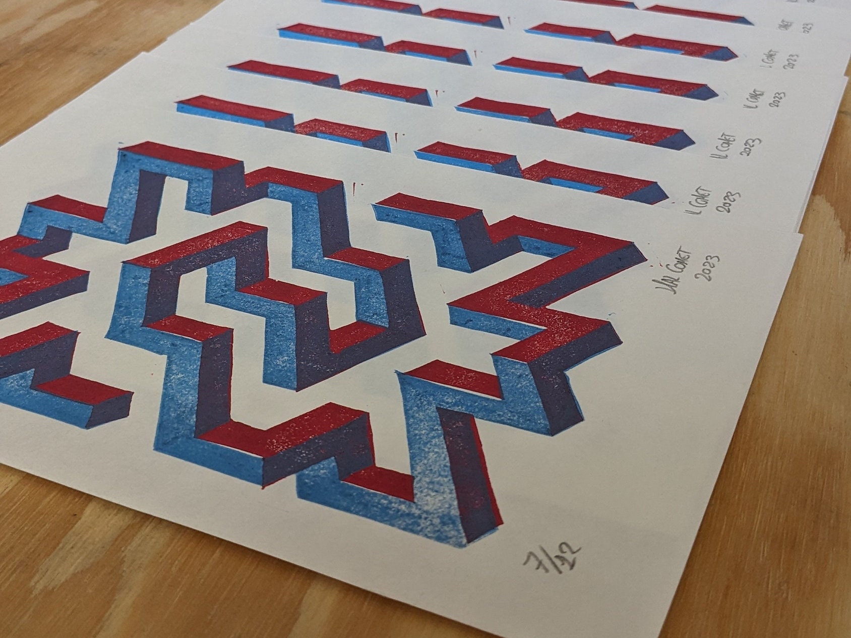 ISO Original Linocut Print - Etsy