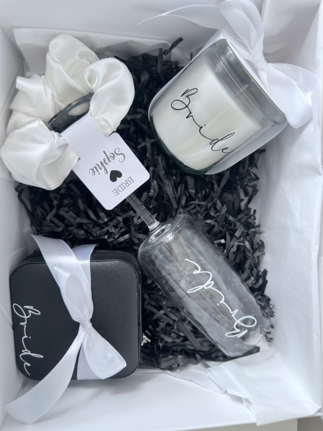 Bride Bridal Gift Set Box Bundle Gift Thank You Personalised Wedding ...