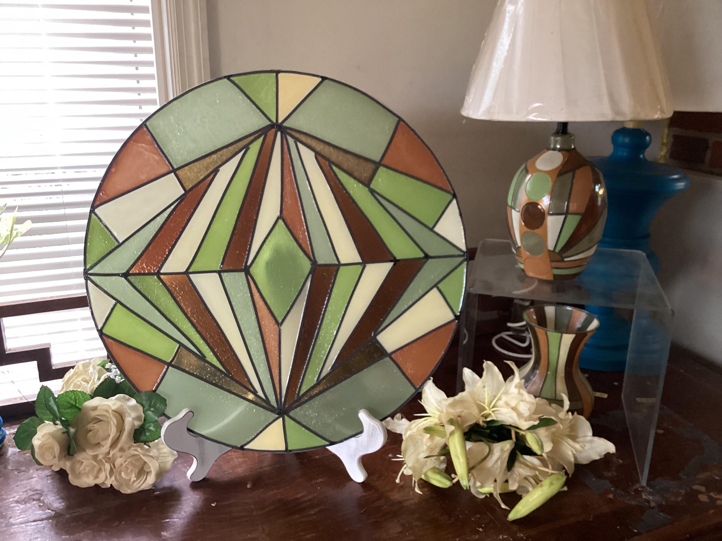 Hand Painted Faux Stained Glass, Beautiful and Functional Glass, Unique ...