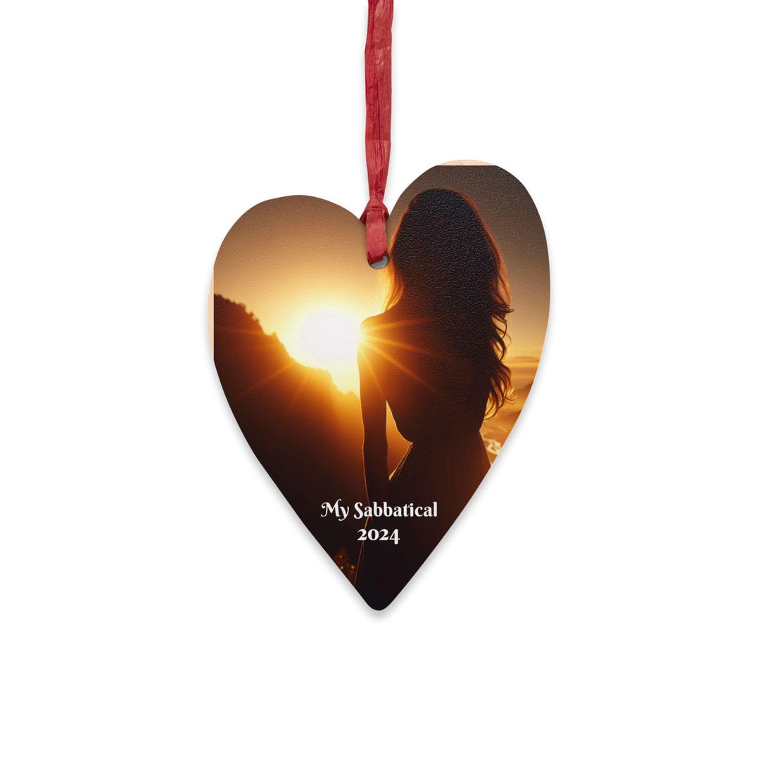 Christmas Heart Ornament, Sabbatical 2024 Wooden Ornaments, Holiday ...