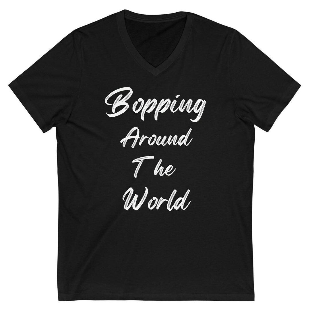 Bopping Around the World International Travel Unisex Jersey Short ...