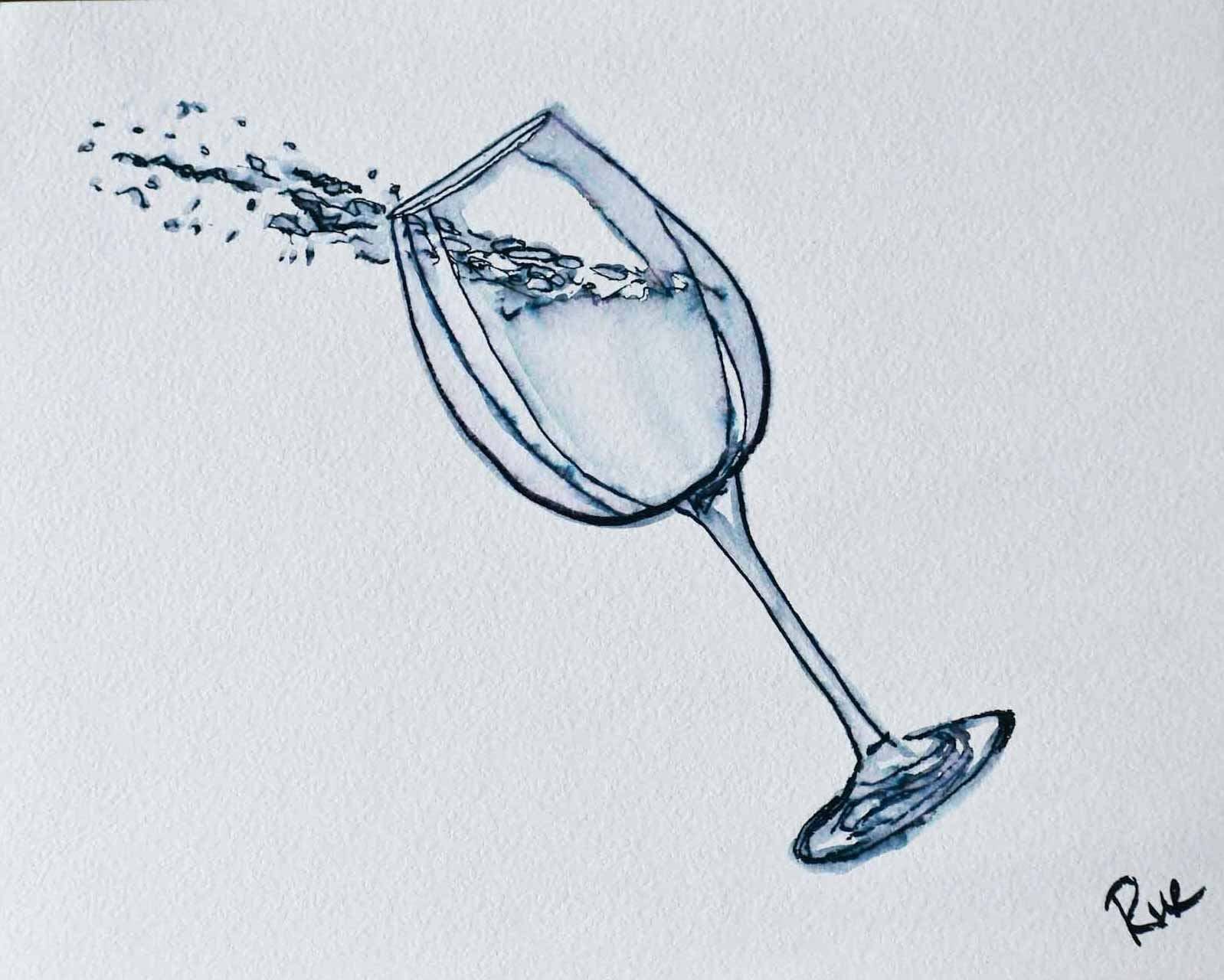 Tipsy Original Painting Artwork Sketch Ink Painting - Etsy