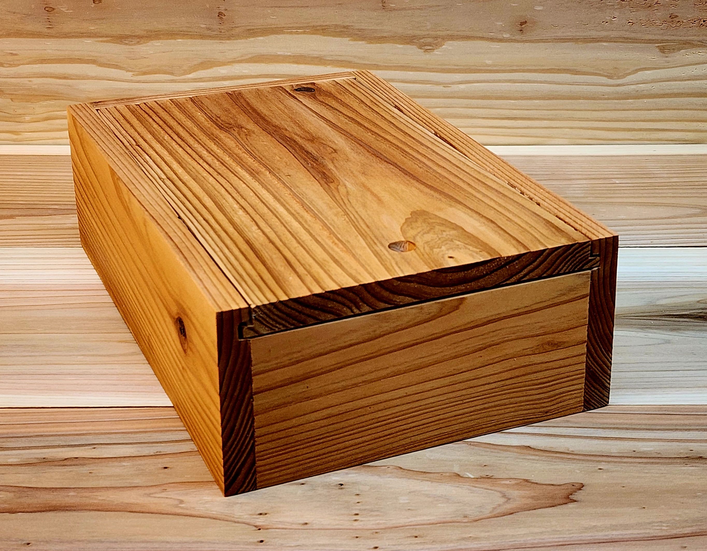 Flat Storage Box Cedar 11x6.5 With Sliding Lid. Handcrafted Storage ...