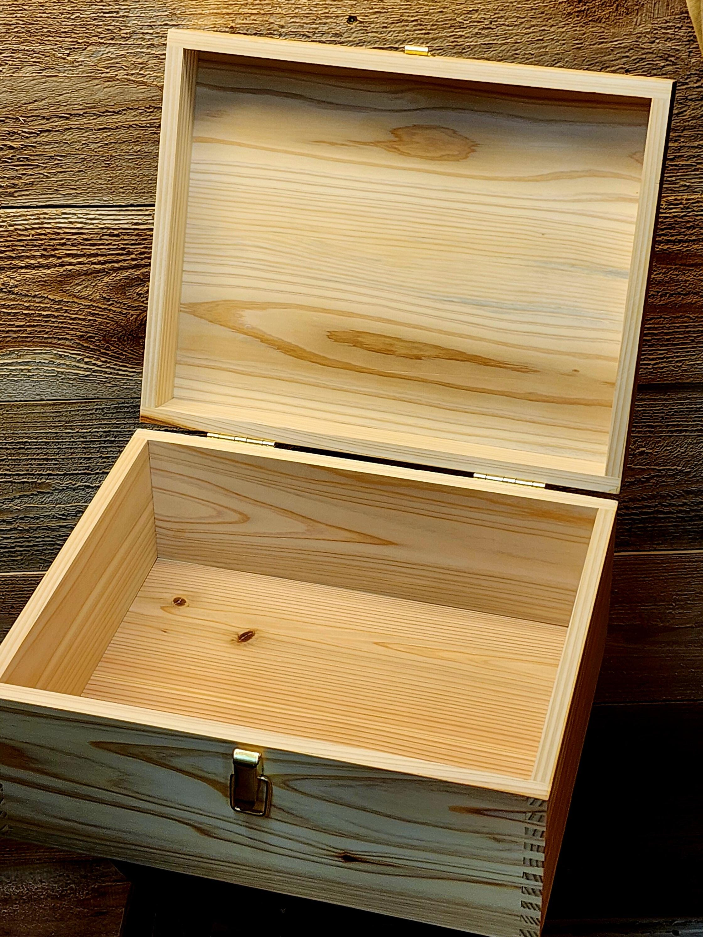 Large Cedar Box With Hinged Lid. Repel Bugs From Clothing. Use for ...