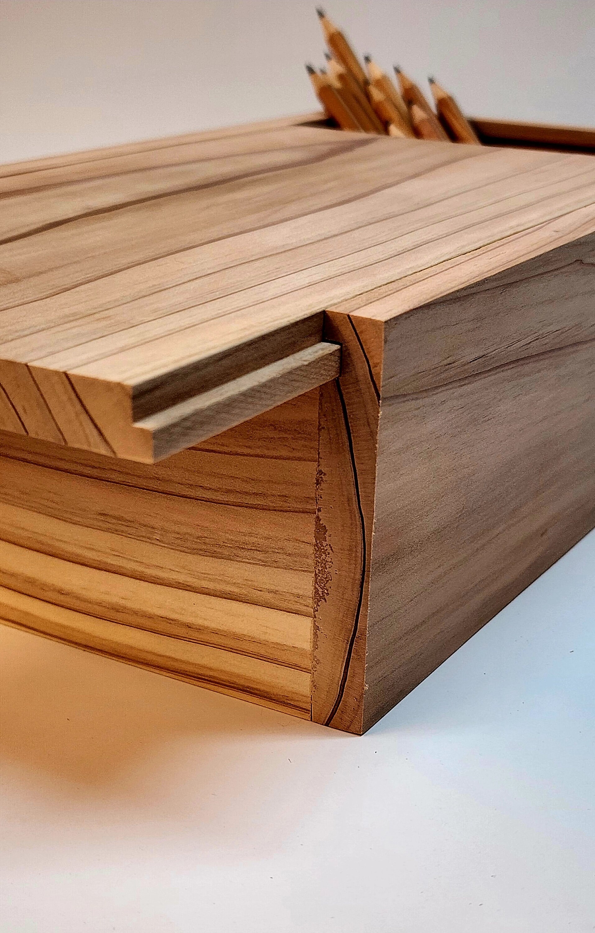 Flat Storage Box Cedar With Sliding Lid. Handcrafted Storage Solution ...