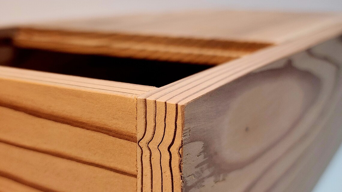 Flat Storage Box Cedar With Sliding Lid. Handcrafted Storage Solution ...