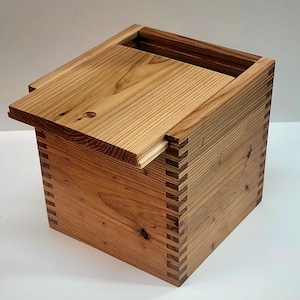 Handcrafted Cubic Figured Cedar Box With Sliding Lid - Etsy