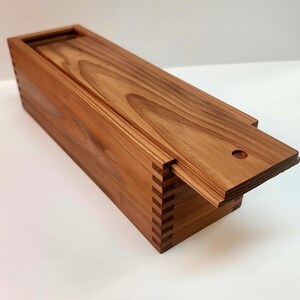 Narrow Gift Box of Figured Cedar With Sliding Lid. Handcrafted With ...