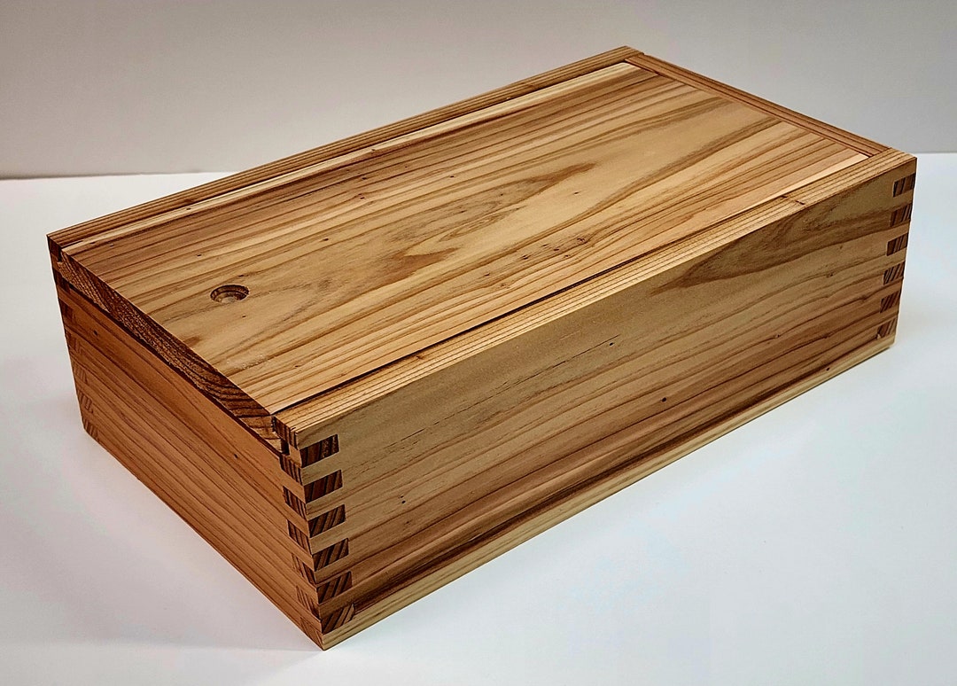 Flat Storage Box Cedar 11x6.5 With Sliding Lid. Handcrafted Storage ...