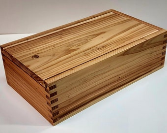 Flat Storage Box Cedar With Sliding Lid. Handcrafted Storage Solution ...