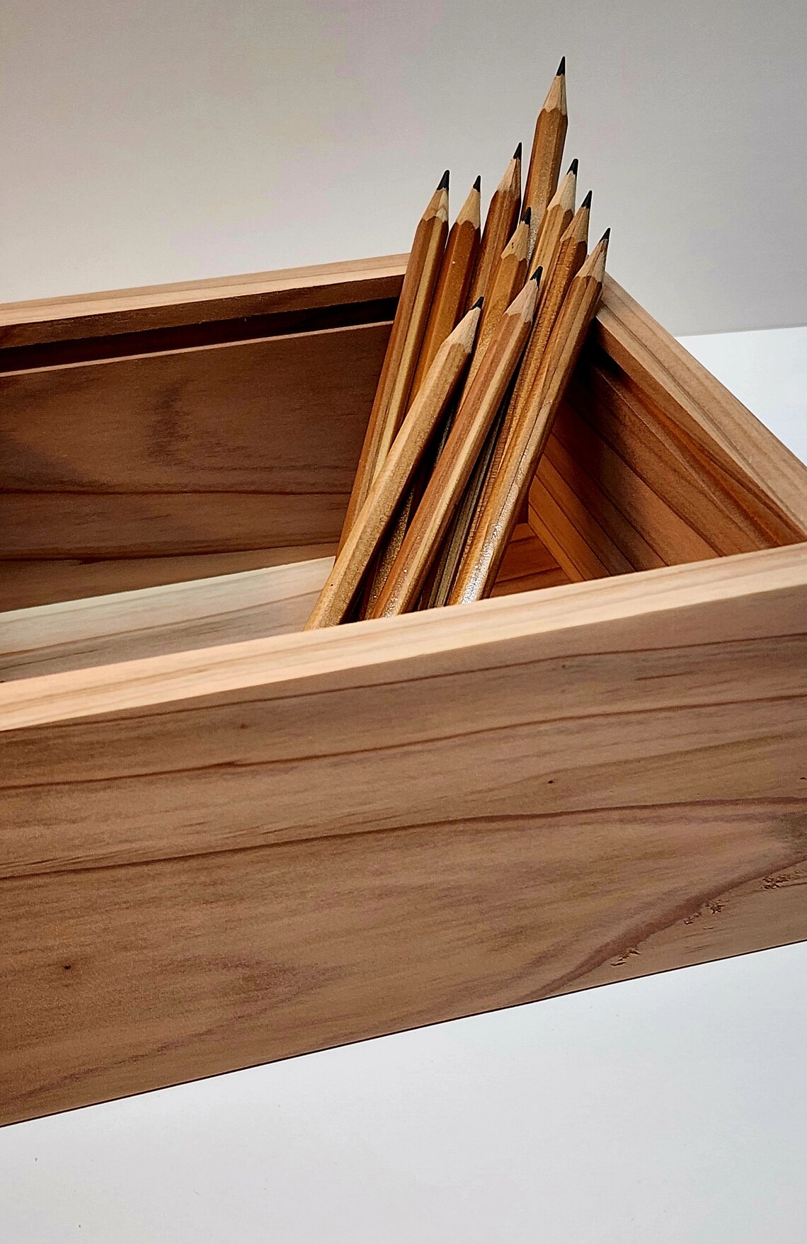 Flat Storage Box Cedar With Sliding Lid. Handcrafted Storage Solution ...