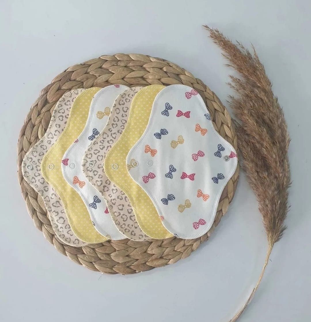 Bamboo Washable Natural Women's Pads, 6-pack, Menstrual Pads, Cloth ...