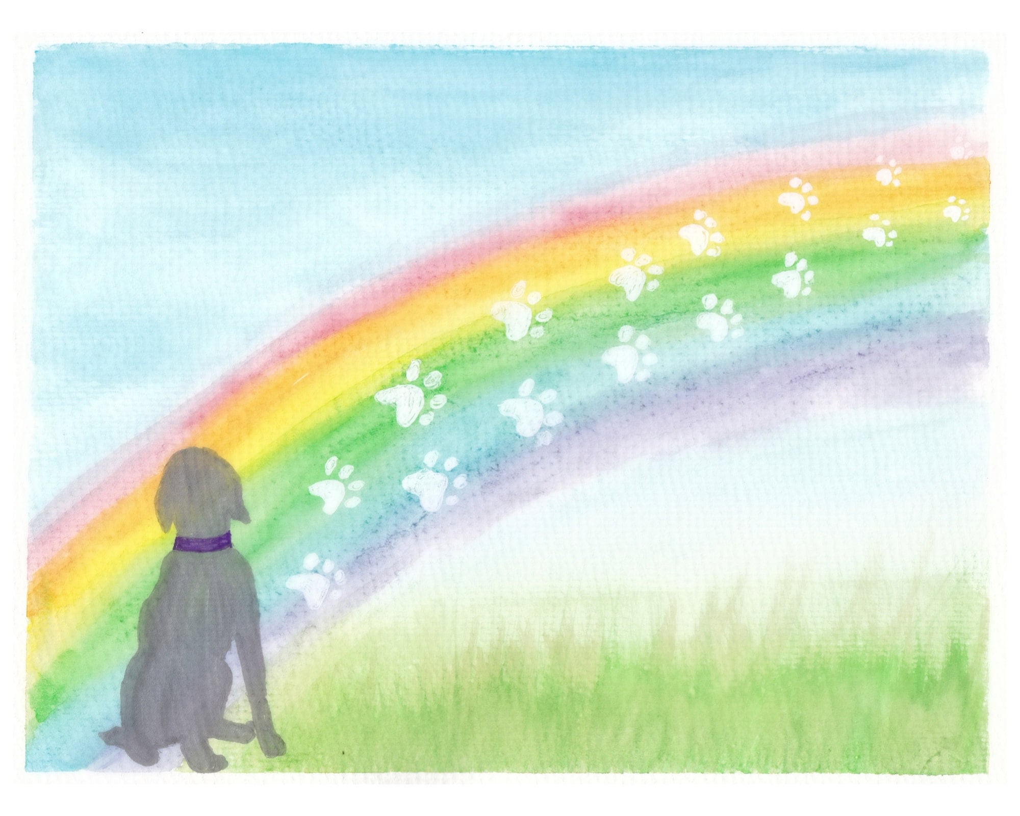 PRINTABLE Wall Art, Rainbow Bridge Wall Art, Pet Loss Art, Rainbow ...