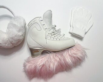 Pale Pink W/ Bows Super Puffy Ice Skate Skating Soakers Blade Covers ...