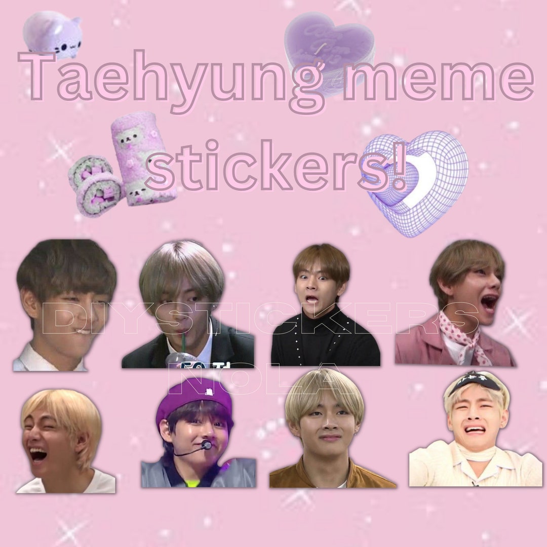 Taehyung Meme Stickers V Stickers BTS V Stickers - Etsy