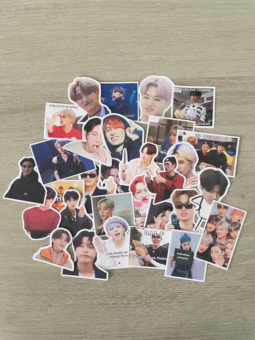 Handmade Ateez Meme Sticker Grab Bag Wooyoung Sticker Ateez San Sticker ...