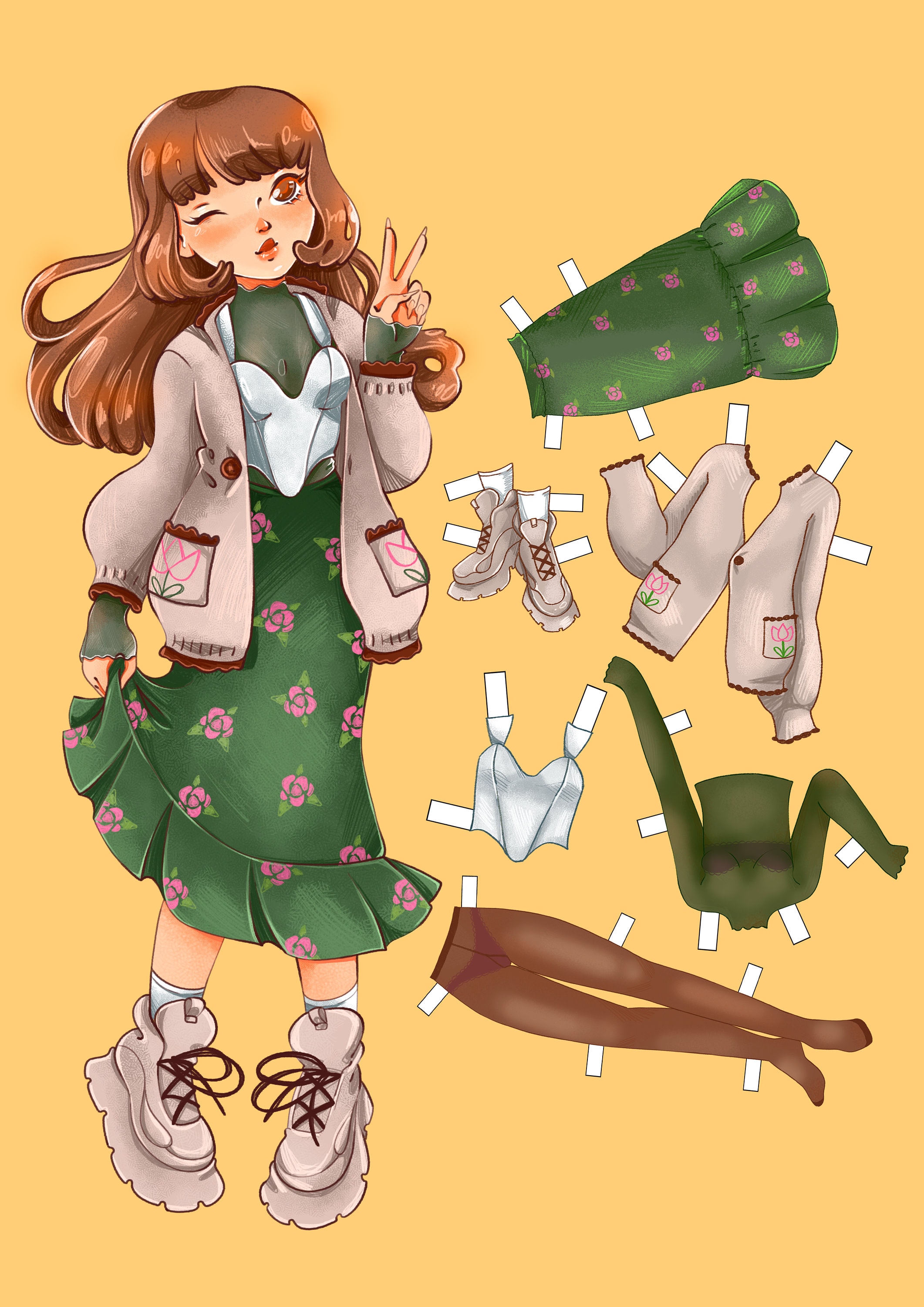 Paper Doll - Cutecore Pdf - Etsy