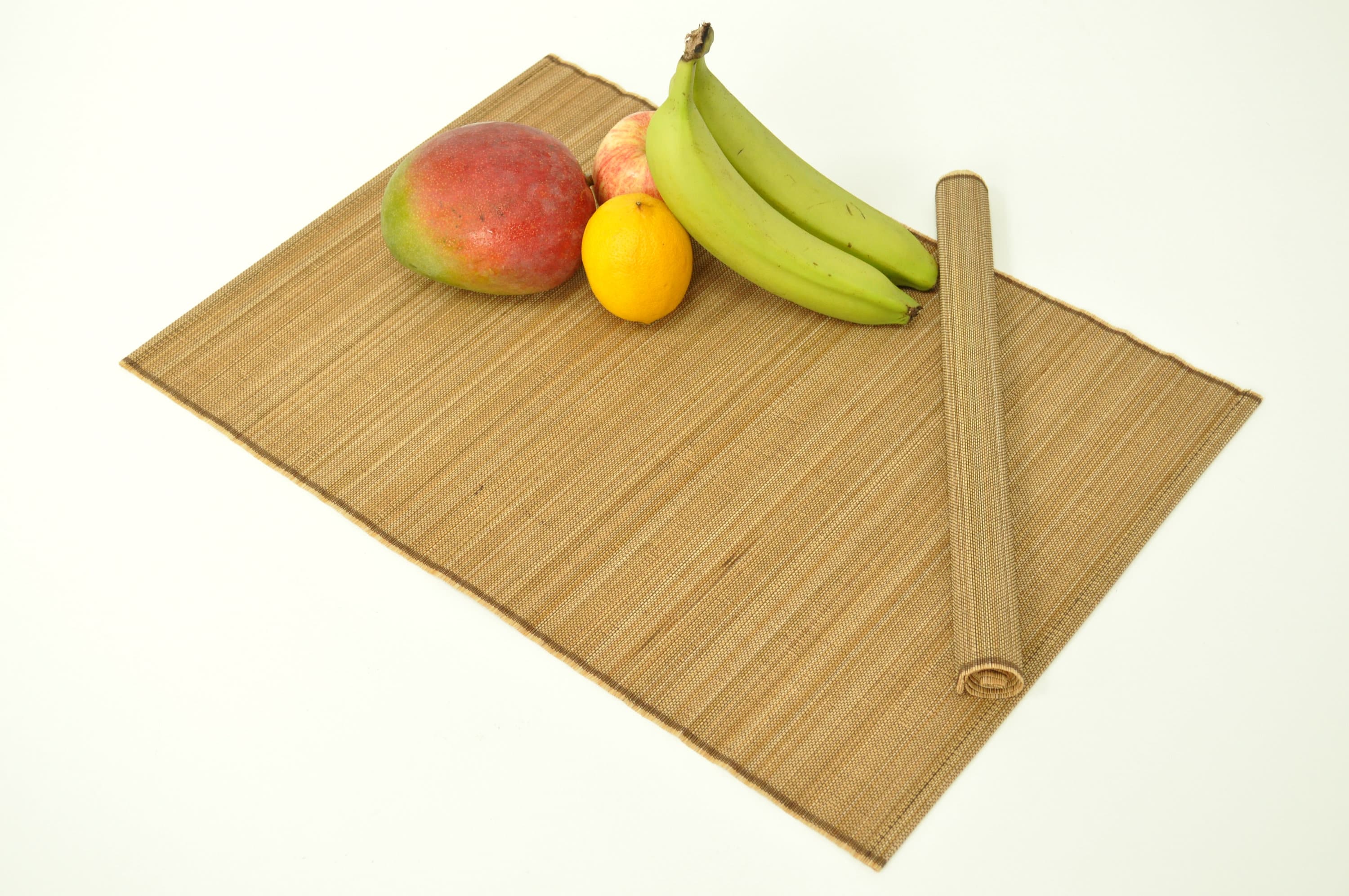 Bamboo Wood Handmade Bamboo Placemats Table Mats, Pack of 4, Fine ...