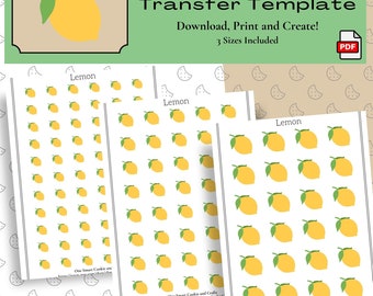 Lemon Royal Icing Transfer Sheets, INSTANT DOWNLOAD - Etsy
