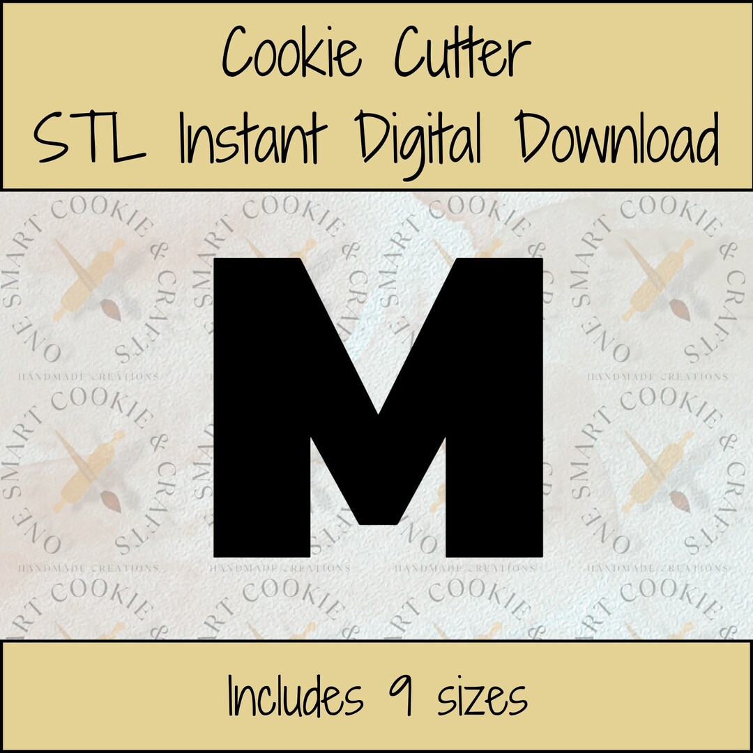 Letter M Cookie Cutter/letter M Cookie Cutter STL File/letter Cookie ...
