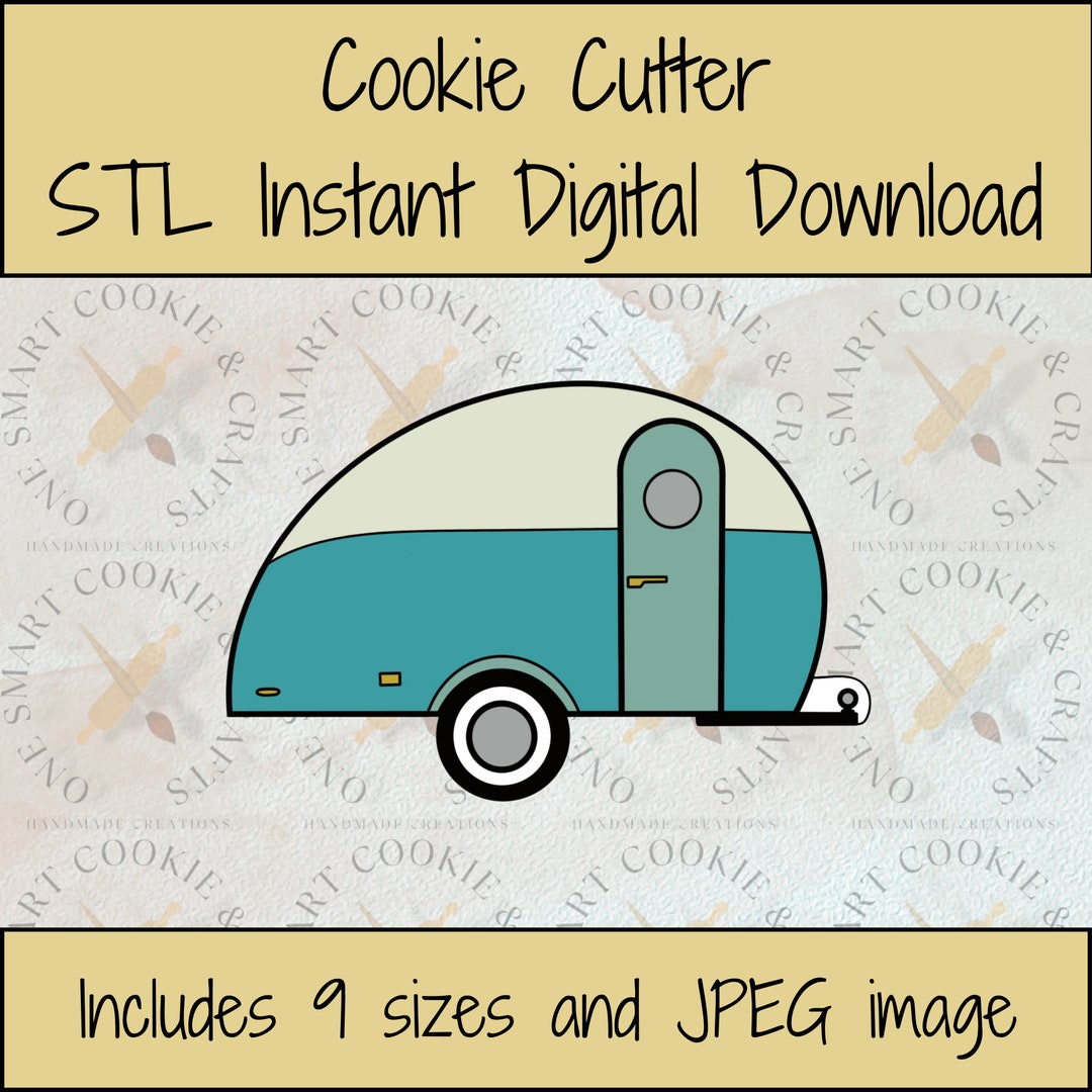 Camper Cookie Cutter Stl/trailer Cookie Cutter Stl/camping Cookie ...