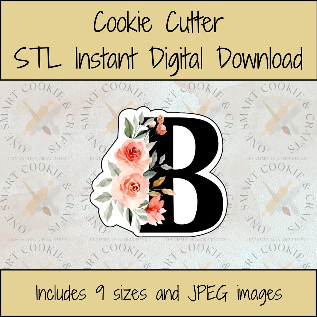 Letter B Cookie Cutter/letter B Cookie Cutter Stl/letter Cookie Cutter ...