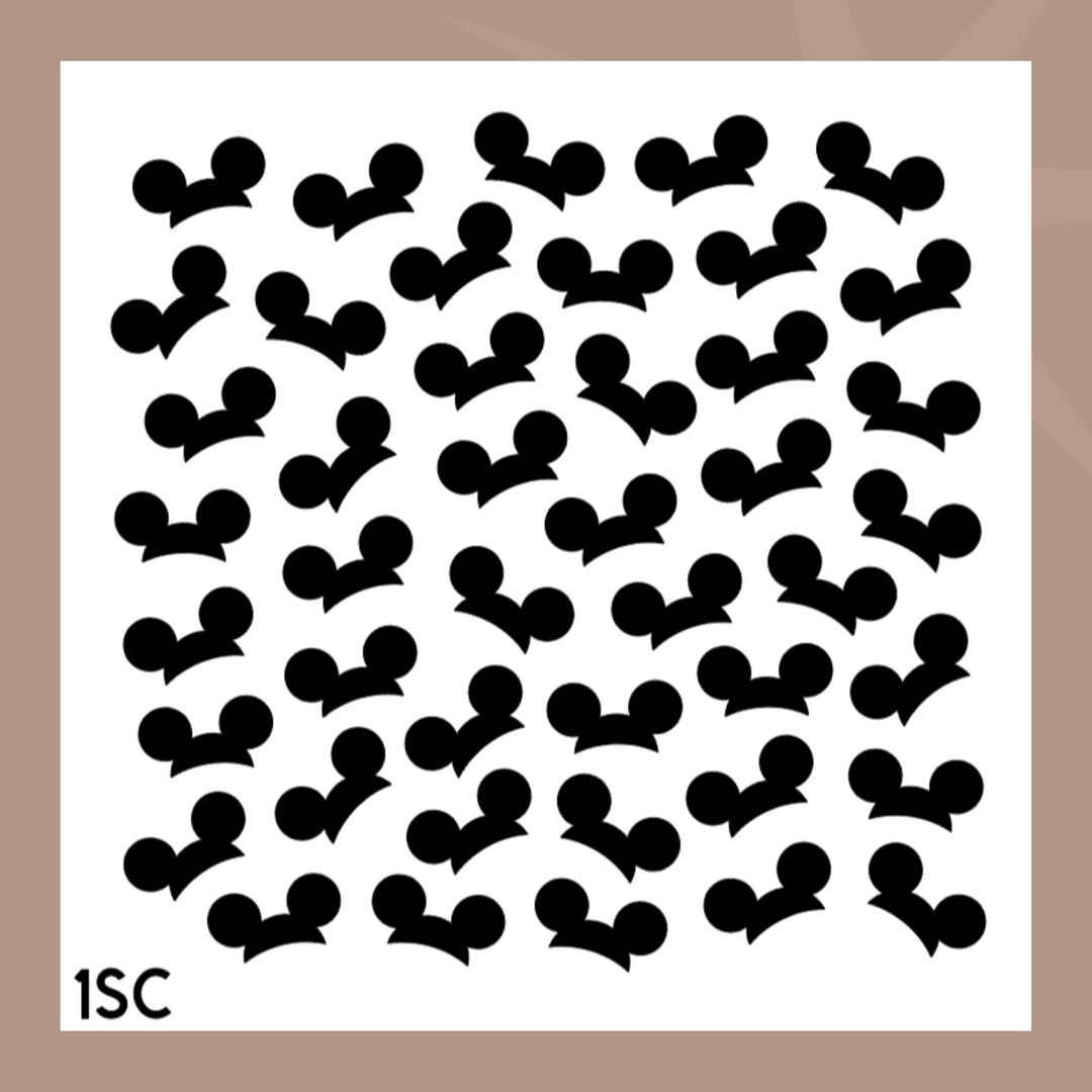 Mouse Ears Cookie Stencil/mylar Stencil/reusable Stencil/background ...
