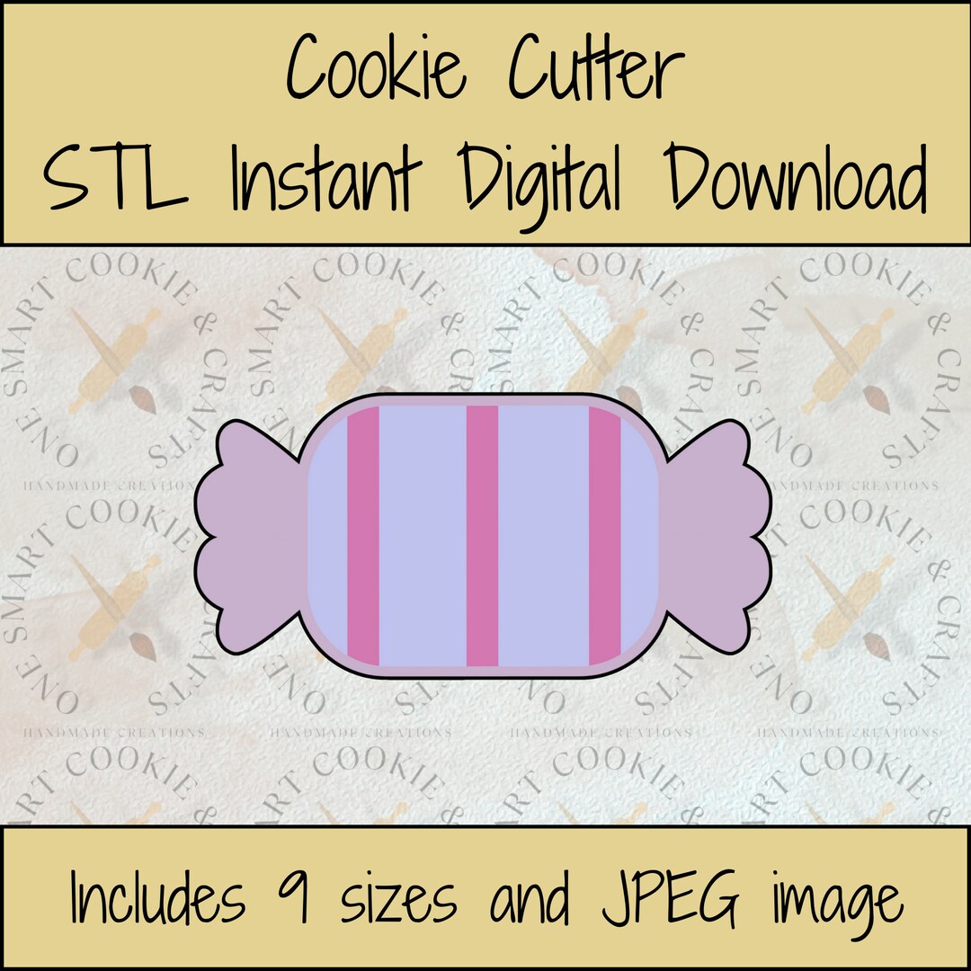 Candy Cookie Cutter STL File/candy Cookie Cutter/christmas Cookie ...