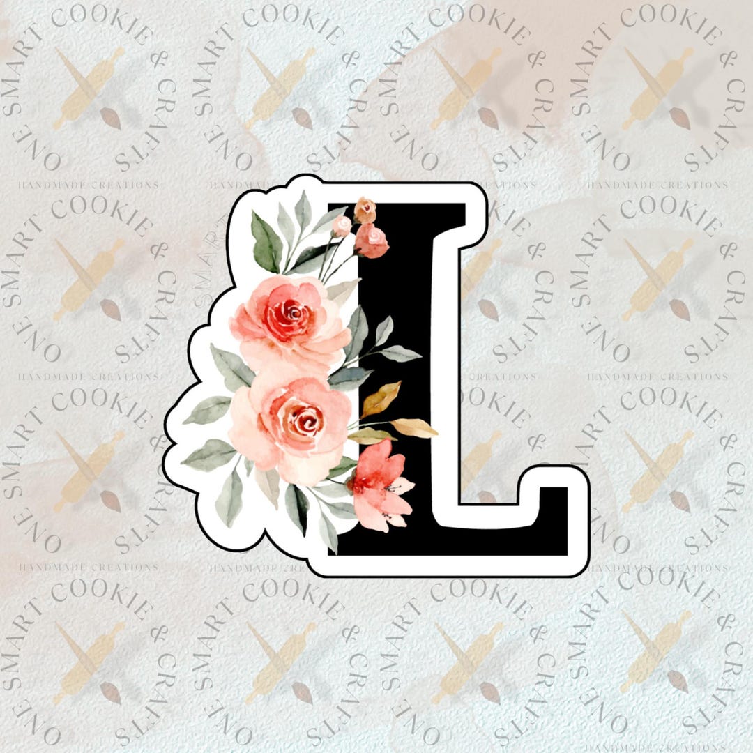 Floral L Cookie Cutter/l Letter Cookie Cutter/letter L Cookie Cutter ...