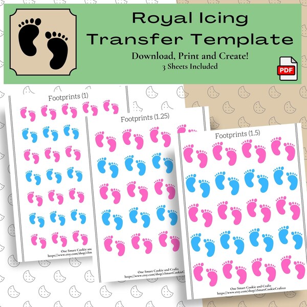 Baby Feet Icing Transfer - Etsy