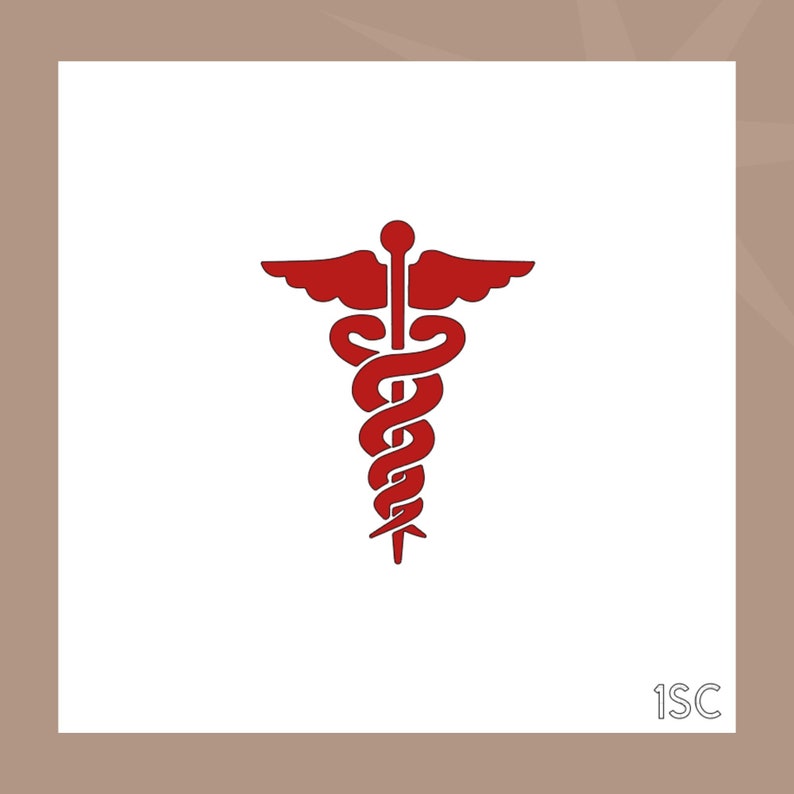 Medical Caduceus Cookie Stencil/nurse Stencil/doctor - Etsy