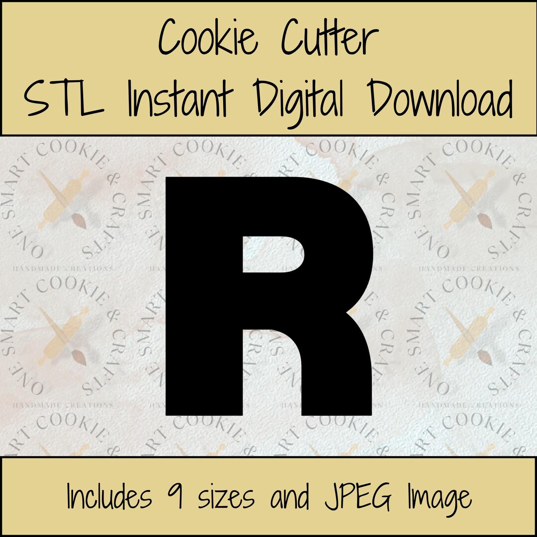 Letter R Cookie Cutter/letter R Cookie Cutter STL File/letter Cookie ...