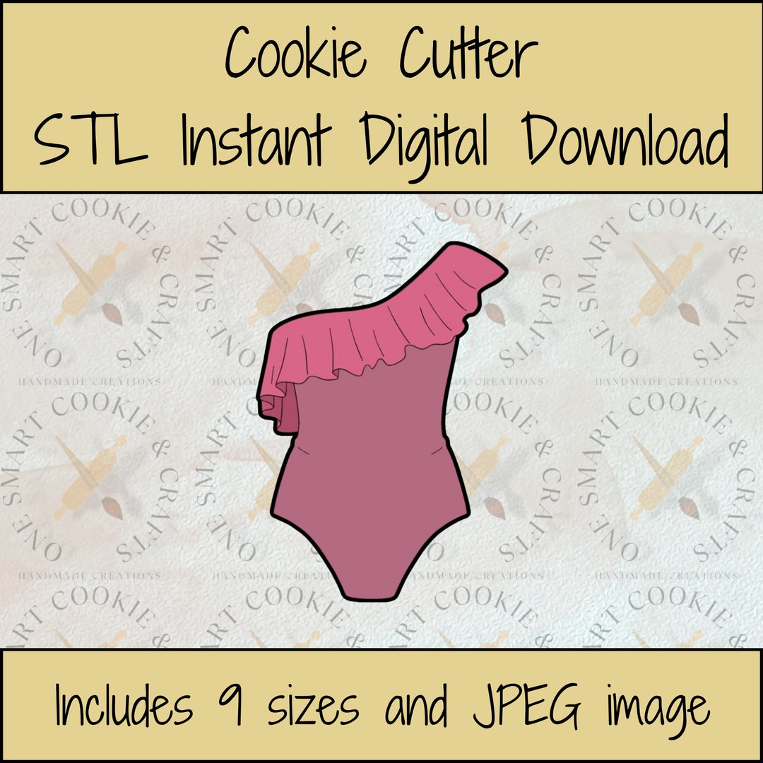 Swimsuit Cookie Cutter Stl/swimming Cookie Cutter Stl/swimsuit Cookie ...