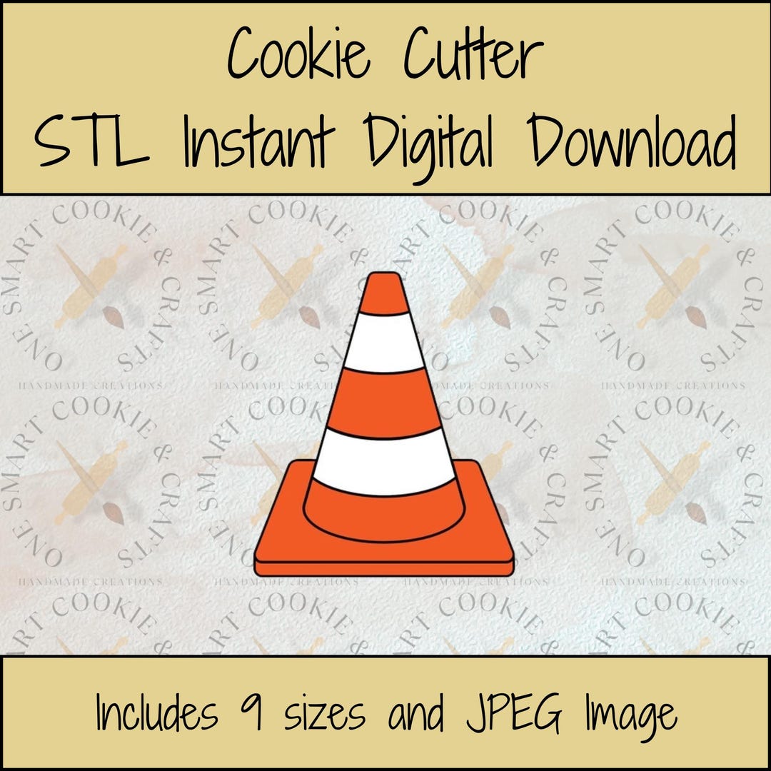 Traffic Cone Cookie Cutter Stl/birthday Cookie Cutter/construction ...