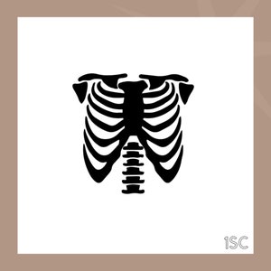 Skeleton Cookie Stencil/bones/ribs Stencil/ Mylar Stencil/reusable ...