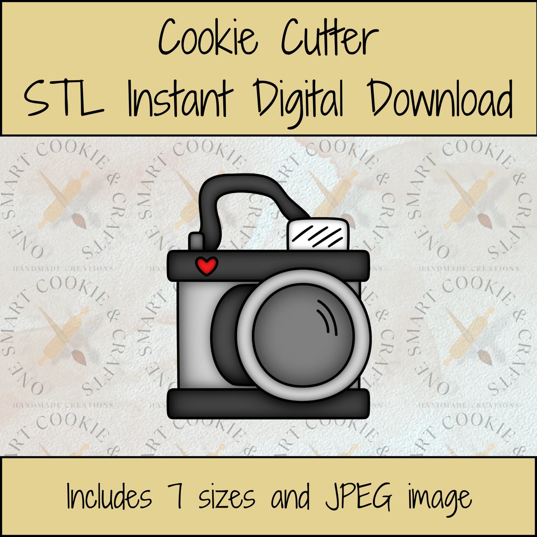 Camera Cookie Cutter Stl/vacation Cookie Cutter STL File/camera Cookie ...