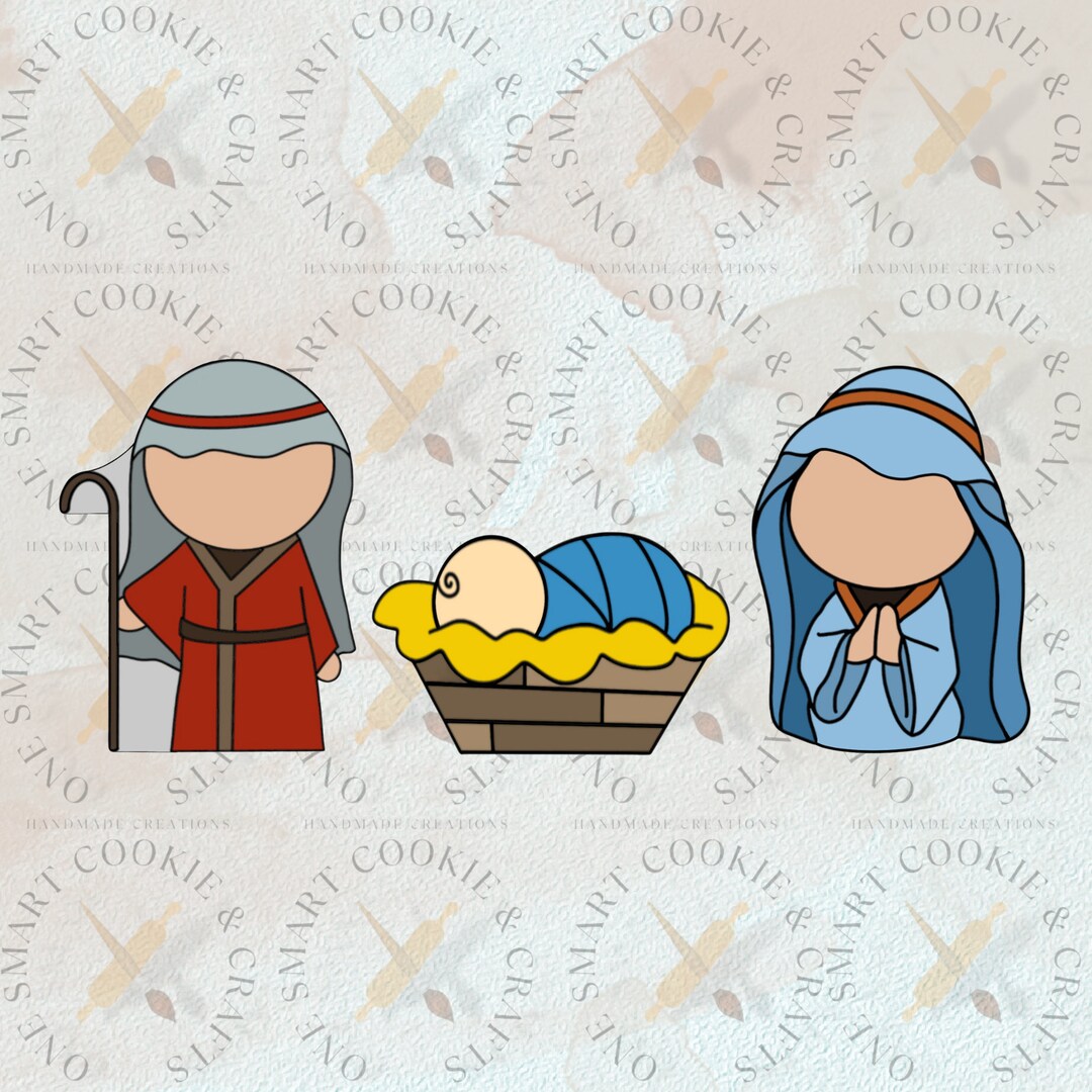 Nativity Set Cookie Cutter/set of 3 Cookie Cutter/christmas Cookie ...