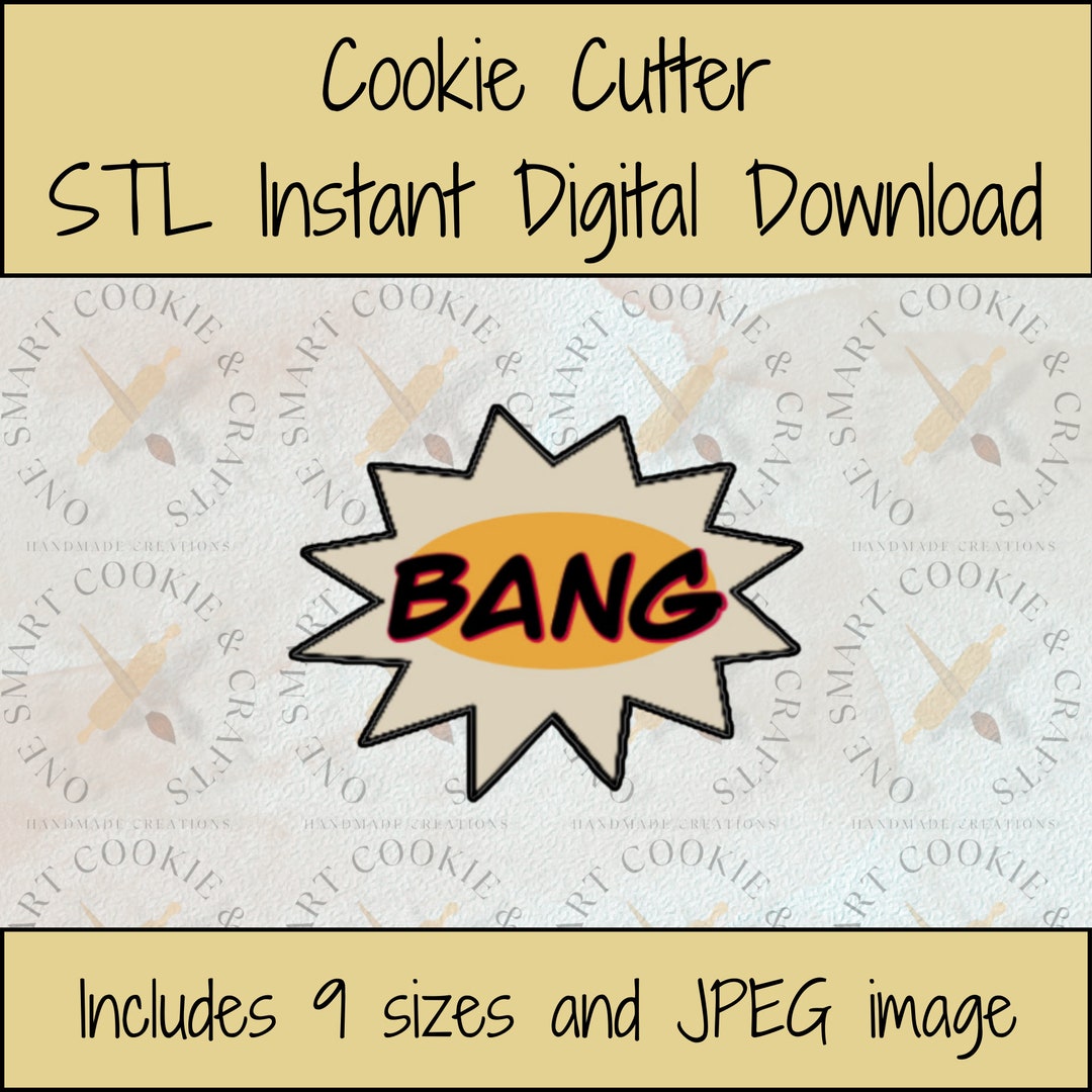 Comic Book Cookie Cutter Stl/comic Game Cookie Cutter/superhero Cookie ...