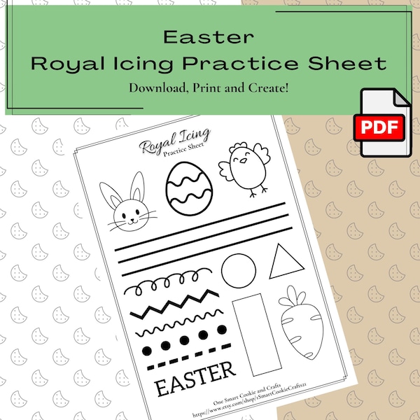 Royal Icing Practice Sheet Class - Etsy