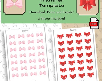 Royal Icing Bow Template - Etsy