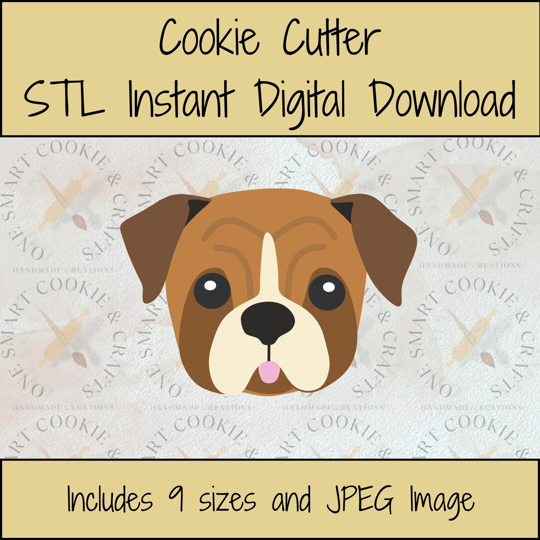 Boxer Cookie Cutter Stl/dog Cookie Cutter Stl/dog Cookie Cutter/dog ...