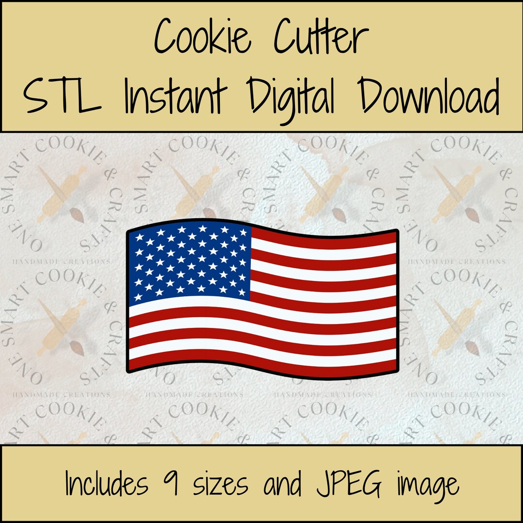 Flag Cookie Cutter Stl/flag Cookie Cutter/summer Cookie Cutter Stl/4th ...