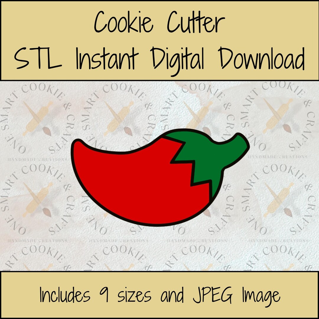 Chili Cookie Cutter STL File/cinco De Mayo Cookie Cutter/fiesta Cookie ...