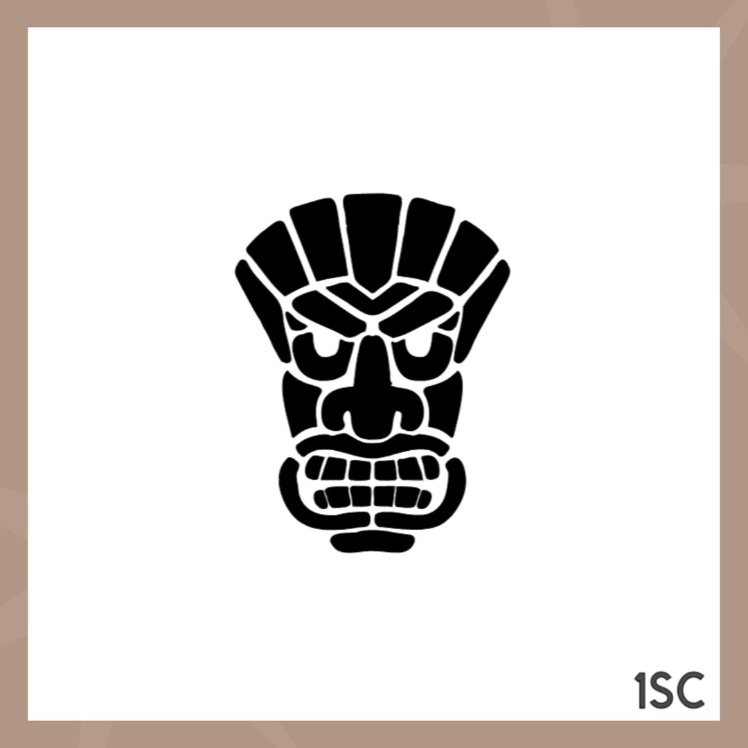 Tiki Mask Cookie Stencil/luau Cookie Cutter/hibiscus Cookie/mylar ...