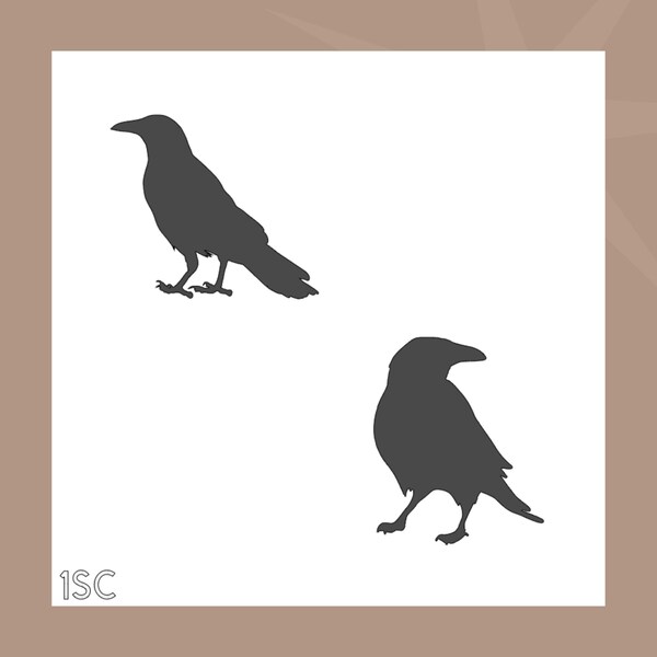 Crow Stencil - Etsy