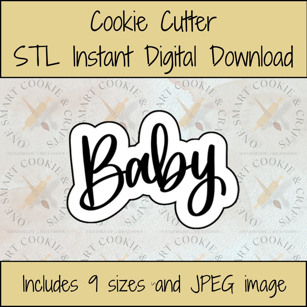 Baby Plaque Cookie Cutter/plaque Cookie Cutter STL File/baby Shower ...