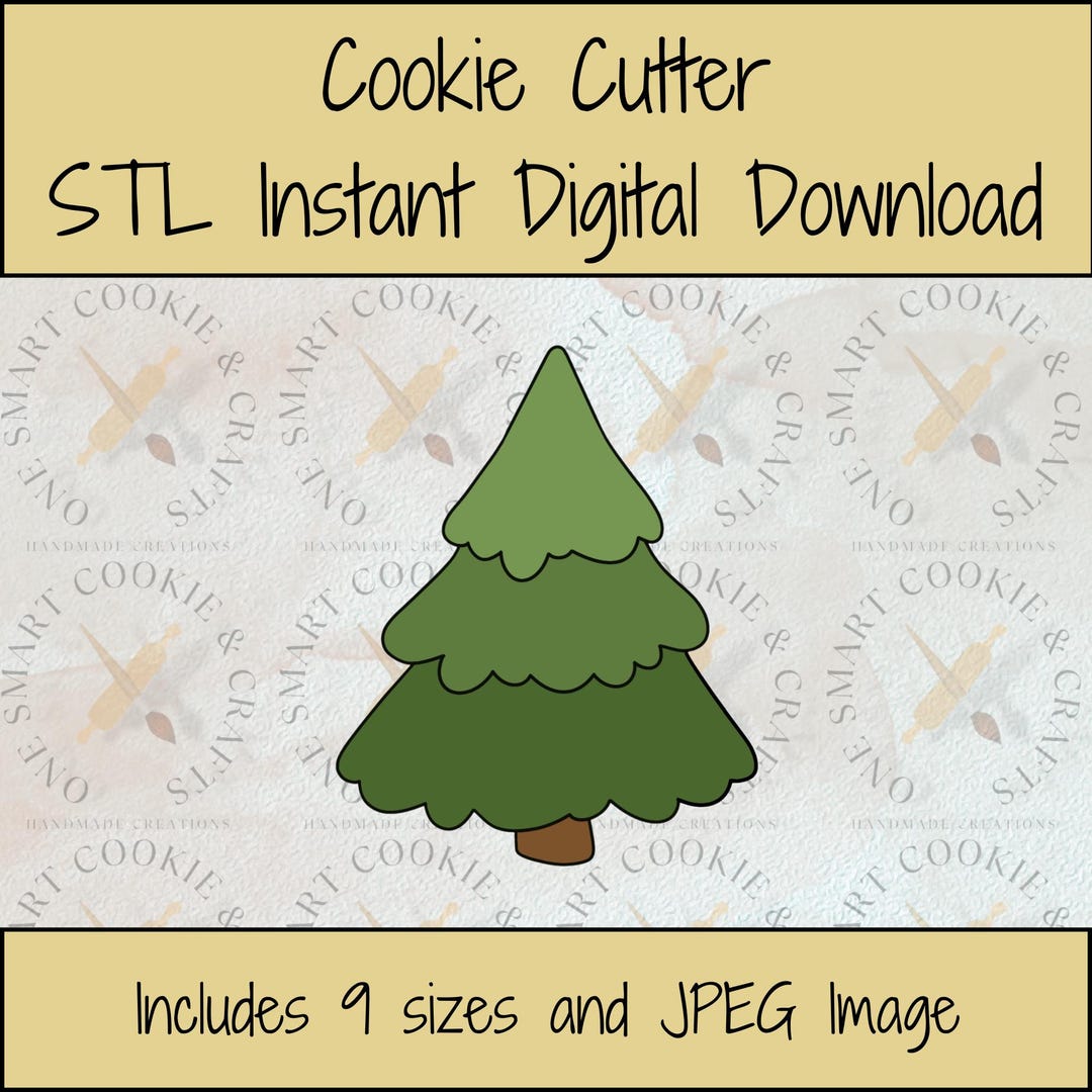 Tree Cookie Cutter STL File/christmas Tree Cookie Cutter STL File ...
